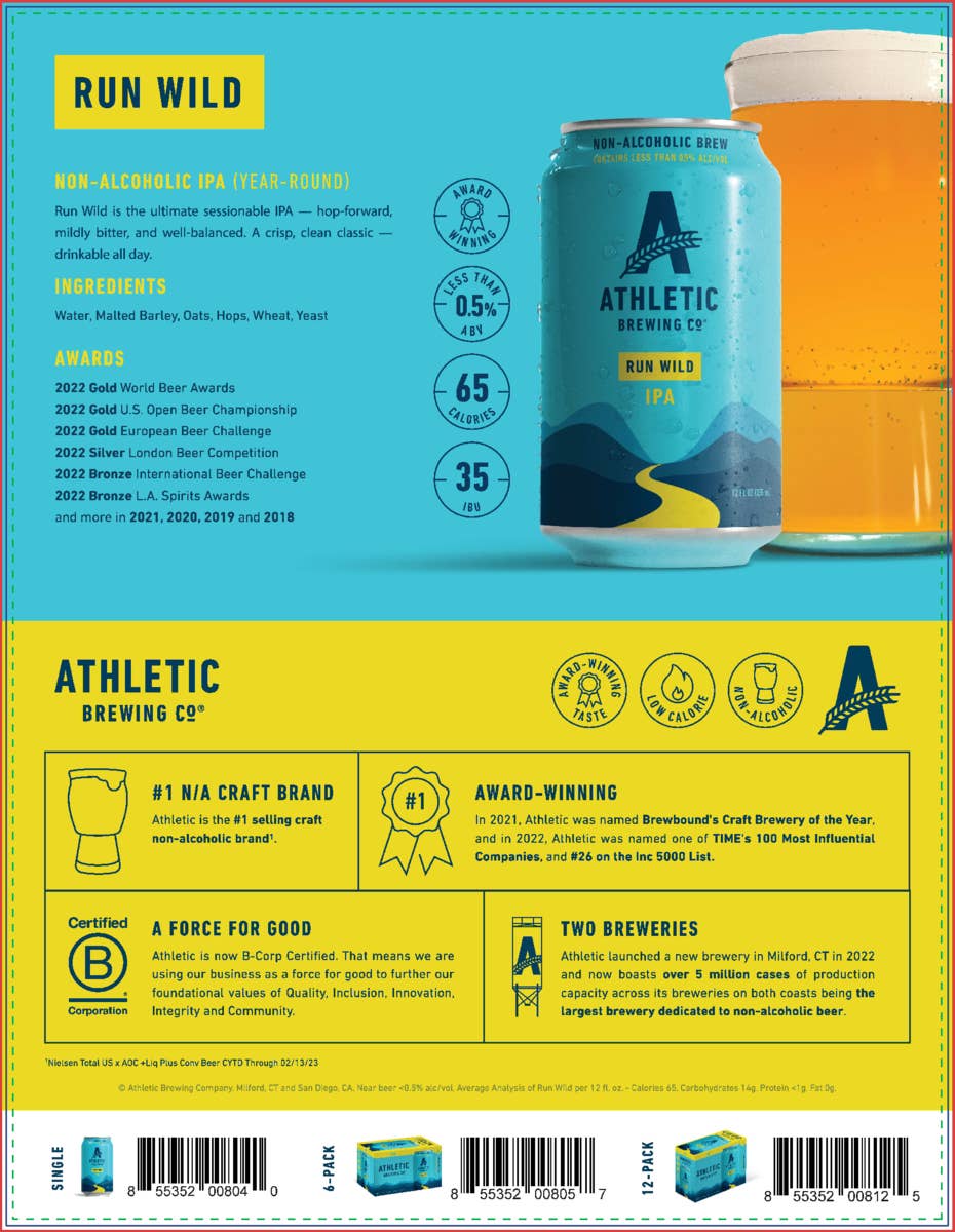 Athletic Brewing Run Wild IPA – Lucilles Bottleshop